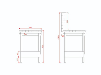 Garden potting table, multi purpose workbench (150cm + 2x chairs)
