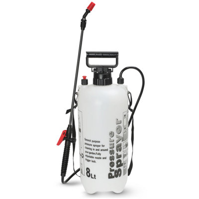 Garden Pressure Sprayer Pump 8 Litre Weed Killer High Pressure Long ...