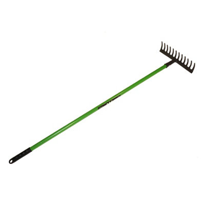 Garden Rake and Dutch Hoe Gardening Soil Leaves With Carbon Steel ...