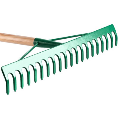 Garden Rake, Steel Hardened Heavy-Duty Rake with Handle for Hay, Leaves ...