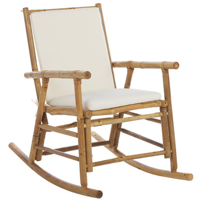 Garden Rocking Chair FRIGOLE Bamboo Wood Light Wood