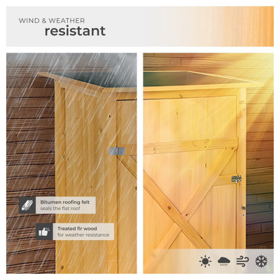 Garden Shed Taman - flat roof, impregnated softwood, Bitumen roofing ...