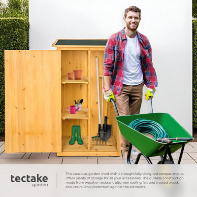 Garden Shed Taman - flat roof, impregnated softwood, Bitumen roofing ...