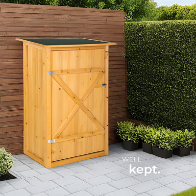 Garden Shed Taman - flat roof, impregnated softwood, Bitumen roofing ...