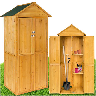 Garden Shed with Pitch Roof - impregnated wood, Bitumen roofing felt ...