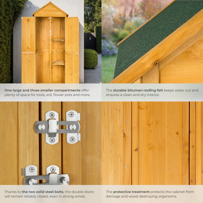 Garden Shed with Pitch Roof - impregnated wood, Bitumen roofing felt ...