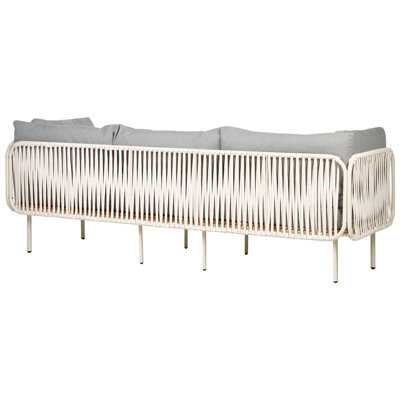 Garden Sofa Set 5 Seater SENISE Metal Grey