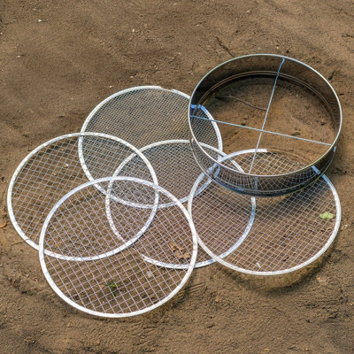 Garden Soil Sieve Riddle 5 Filter Mesh Compost Potting Sifter Large ...