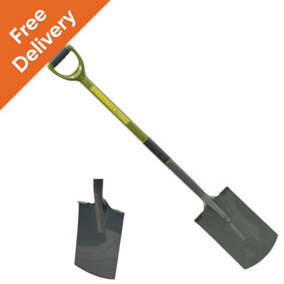 Garden Spade with solid forged carbon steel spade head with Steel ...