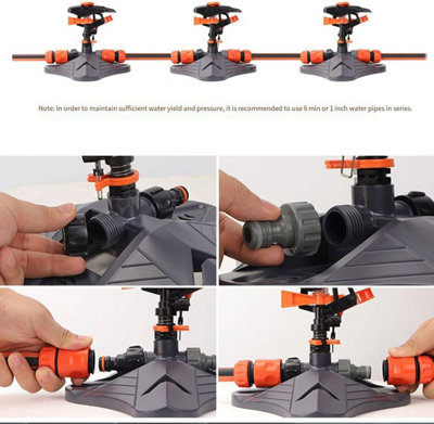 Garden Sprinkler, 360 Degree Adjustable Rotating Garden Sprinkler Head ...