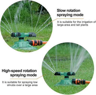 GARDEN SPRINKLER ADJUSTABLE 360 DEGREE ROTATION LAWN SPRINKLER LARGE ...