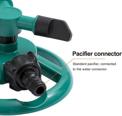 GARDEN SPRINKLER ADJUSTABLE 360 DEGREE ROTATION LAWN SPRINKLER LARGE ...