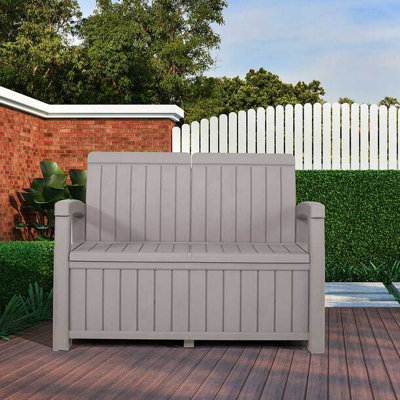Garden Storage Bench - H90xW124xD66cm