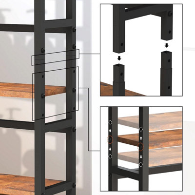 Garden Store Direct 3 Tier Rustic Wood Storage Shelves Multipurpose ...