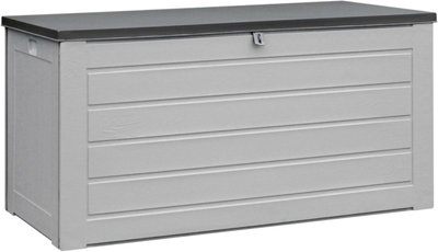 Garden Store Direct Grey 680L Outdoor Storage Box Container With Gas ...