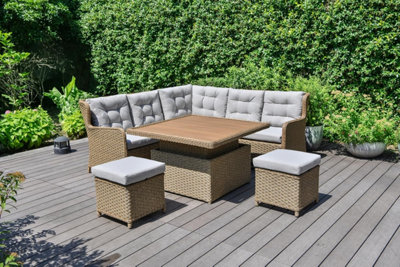 Garden Store Direct Heritage Aluminium Corner Set with High-Lo Table