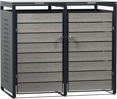 Garden Store Direct Modern Wheelie Bin Storage - Lockable, Soft-Close ...
