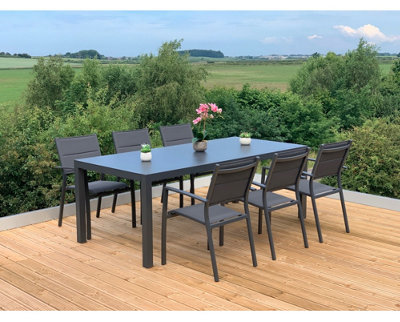 Garden Store Direct Sydney 6 Seat Aluminium Rectangular Dining Set ...