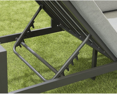 Garden Store Direct Sydney Aluminium Large Corner Lounge Set with Built ...