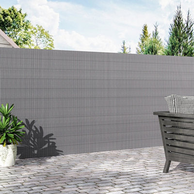 Garden Sunshade Privacy Fence Screen Panel Light Grey 120cm x 300cm