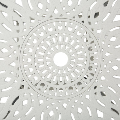 Garden Table Metal White ANCONA