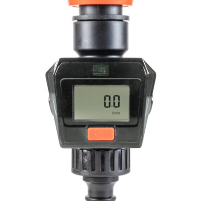 Garden tap water meter,measures up to 1000l before reset,universal hose ...