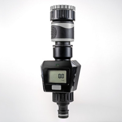Garden tap water meter,measures up to 1000l before reset,universal hose ...
