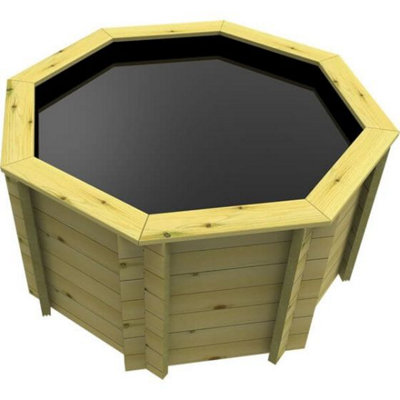 Garden Timber Company Wooden Pond 6ft Octagonal 831mm Height 44mm Thick ...