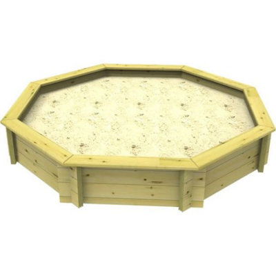 Garden Timber Company Wooden Sandpit 8ft Octagonal - 429mm Height ...