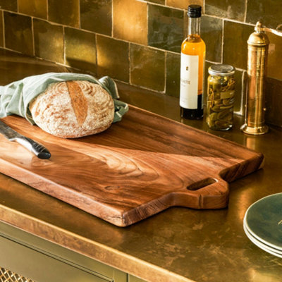 Garden Trading Large Natural Teak Chopping Board By The Rustic Dish