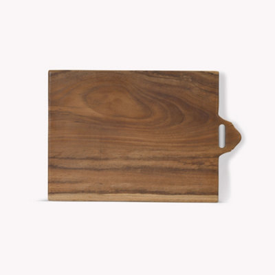 Garden Trading Large Natural Teak Chopping Board By The Rustic Dish