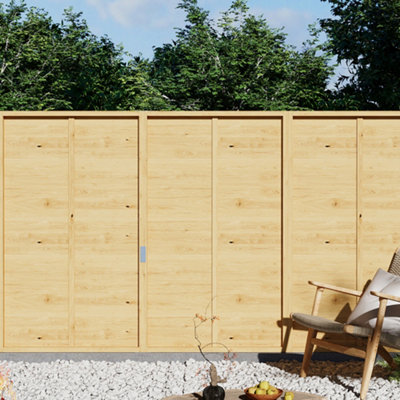 Garden Traditional Yellow Wooden Fence panel 1.8m x 1.5m