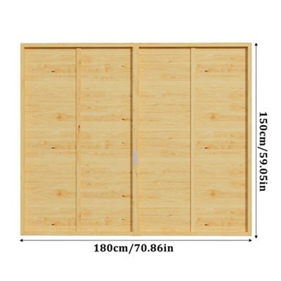 Garden Traditional Yellow Wooden Fence panel 1.8m x 1.5m