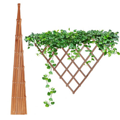 Garden Trellis Extendable Wooden Trellis Fence Panel 140x70cm Support ...