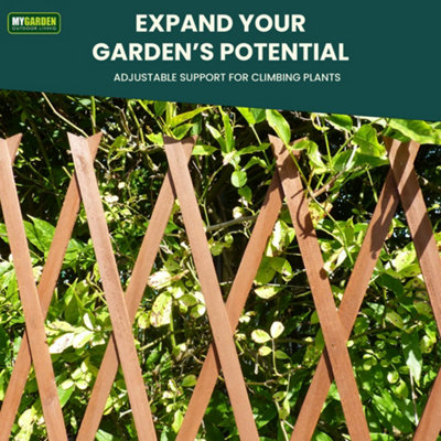 Garden Trellis Extendable Wooden Trellis Fence Panel 140x70cm Support ...