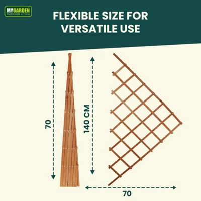 Garden Trellis Extendable Wooden Trellis Fence Panel 140x70cm Support ...