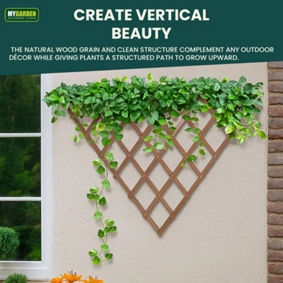 Garden Trellis Extendable Wooden Trellis Fence Panel 140x70cm Support ...