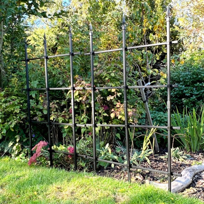 Garden Trellis for Climbing Plants 6ft / 180x180cm High - Metal Rose ...