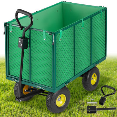 Garden Trolley - foldable side walls, padded handle, 544 kg load ...