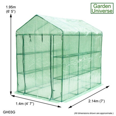 Garden Universe Greenhouse 140gm/m2 UV Protected Green PE Cover 12 ...