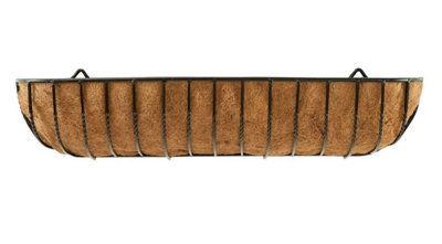 Garden Wall Basket Trough Planters Heavy Duty (W)1200mm Set of 2