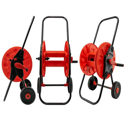 Garden Water Hose Reel Cart 60m- Wheeled Trolley for Easy Hose Storage