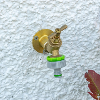 garden watering outdoor tap adaptor to fit taps with either a 3/4" bsp ...