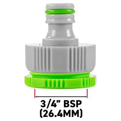 garden watering outdoor tap adaptor to fit taps with either a 3/4" bsp ...