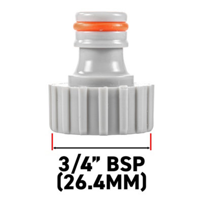 garden watering outdoor tap threaded adaptor to fit 1/2" bsp or 3/4 ...