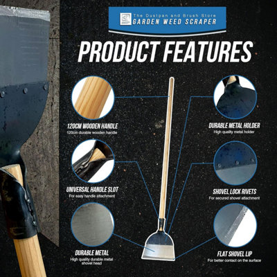 Garden Weed Remover Shovel with 120cm Long Handled Patio Weeder, Moss ...