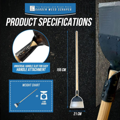 Garden Weed Remover Shovel with 120cm Long Handled Patio Weeder, Moss ...