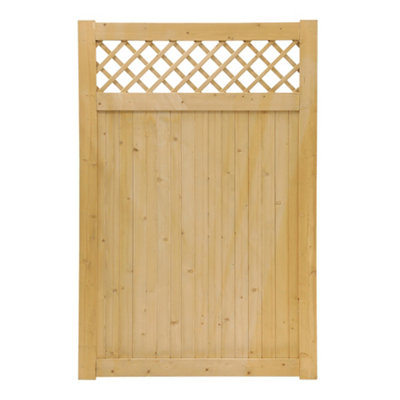 Garden Wood Gate Rhombus with Latch and Hardware Kit 120 cm x 180 cm