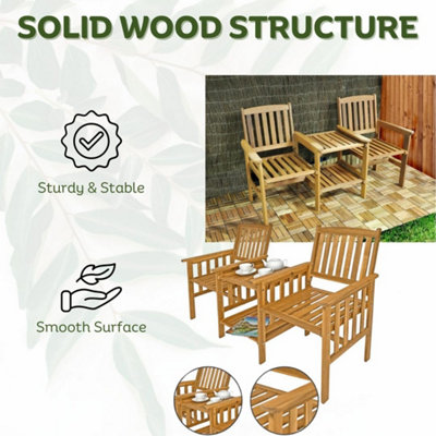 Garden Wooden Companion Set with Table