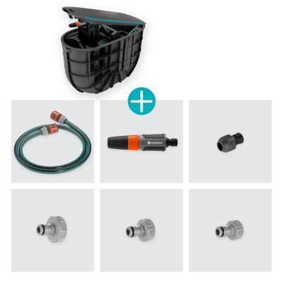 Gardena Undercover Hose Box Reel RollUp 20 Hose Pipe Garden Watering